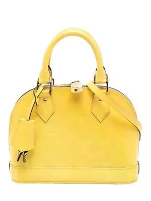 LOUIS VUITTON 2014 Monogram Vernis Alma Bb Satchel - Yellow