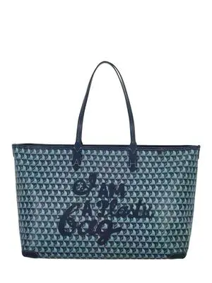 ANYA HINDMARCH Printed Handle Shoulder Bag - Blue