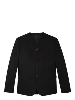 The Kooples Regular-fit Cotton And Linen-blend Jacket - Black