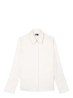 The Kooples Long-sleeved Satin Shirt - White
