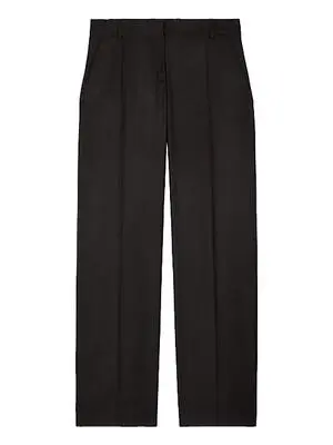 The Kooples Wide-leg Mid-rise Wool Trousers - Black