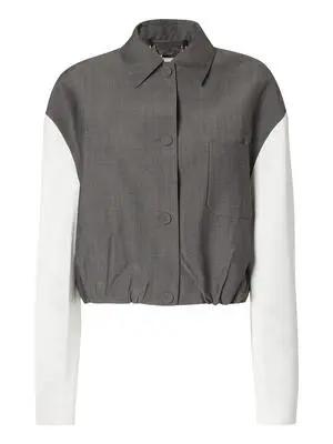 FENDI Fendi Cropped Mohair Jacket With Satin Sleeves