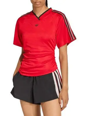 Adidas Originals By Alexander Wang Side Ruched Jersey - Better Scarlet