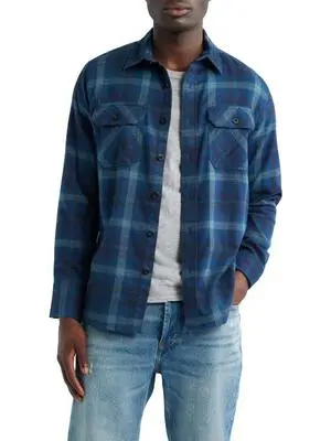 Pendleton Burnside Plaid Flannel Button-up Shirt - Denim Plaid
