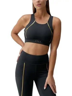 BORN LIVING YOGA Medium Support Performance Sport Top - Black