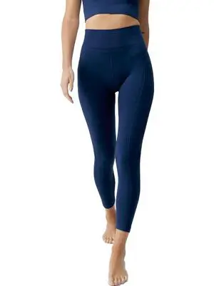BORN LIVING YOGA Sarvan 7/8 Seamless High Rise Sport Legging - Sailor Blue