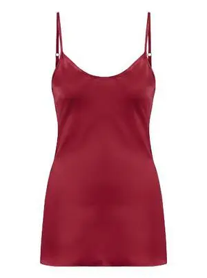 MERS SILK Luna Silk Halter Top - Red