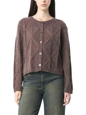 VELEZ Knitted Cardigan Dark Brown
