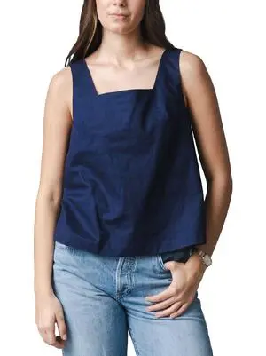 HOPE & HENRY Linen Square Neck Tank