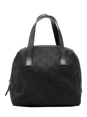 Gucci Gg Canvas Handbag - Black