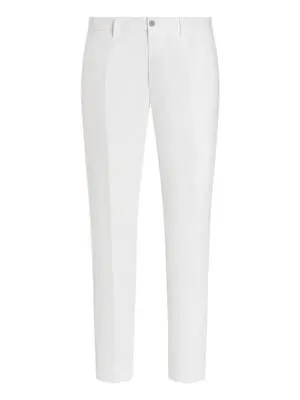Dolce & Gabbana Regular Fit Linen Pants - White