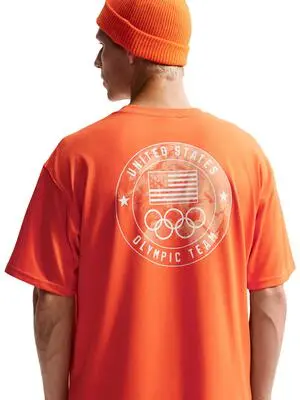 Nike X Team Usa Dri-fit Short-sleeve T-shirt - Orange
