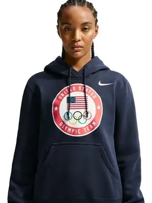 Nike United States Olympic Team Phoenix Fleece Hoodie - Blue