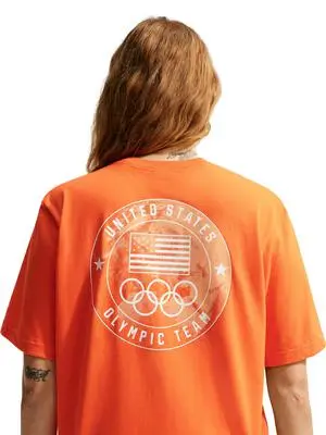 Nike X Team Usa Dri-fit Short-sleeve T-shirt - Orange