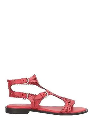 Ash Paprika 05 Leather Sandals - Red