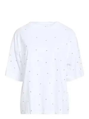 Alpha Studio T-shirt With Appliqués - White