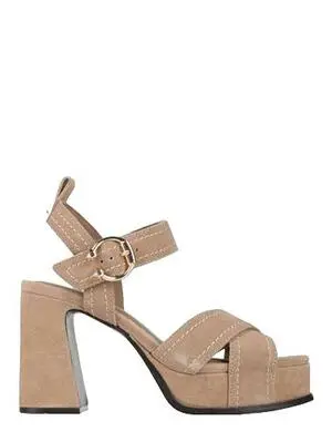 Ash Melany 03 Leather Sandals - Beige
