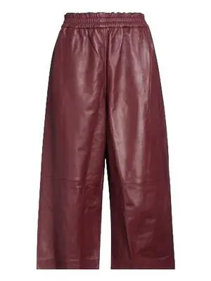 Marni Lambskin Leather Culottes - Red