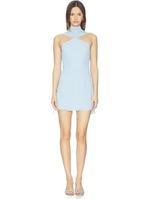 MORE TO COME Chiara Mini Dress - Baby Blue