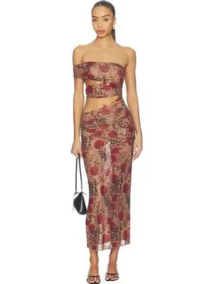 Superdown Kai Maxi Dress - Brown Floral