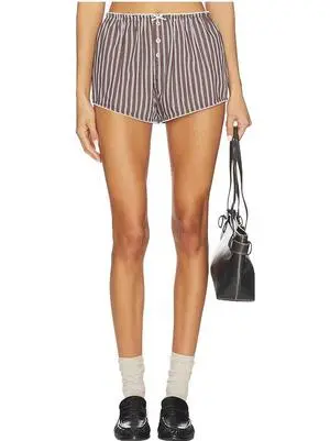 NIA Norman Striped Short - Coffee