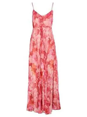 LIU •JO Floral-print Crepe Maxi Dress - Red