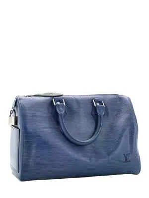 LOUIS VUITTON Speedy Handbag Epi Leather 30 - Blue