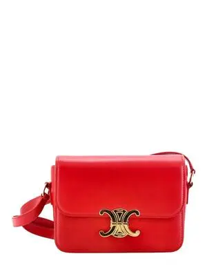 Celine Triomphe Teen Crossbody Bag - Red