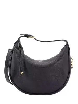 Celine Lulu Leather Teen Hobo Bag - Black