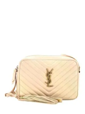 Saint Laurent Lou Camera Bag Matelasse Chevron Leather - Neutrals