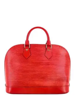 LOUIS VUITTON Vintage Alma Handbag Epi Leather Pm Satchel - Red
