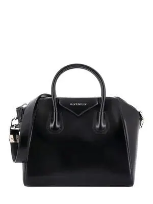 Givenchy Antigona Glazed Leather Small Satchel - Black