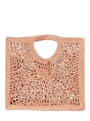 BTB LOS ANGELES Lacera Raffia Tote Bag - Petal