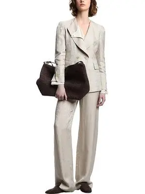 Emporio Armani Textured Jacquard Blazer - Silver