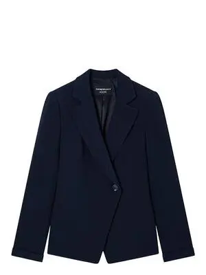 Emporio Armani Textured Blazer - Solid Dark