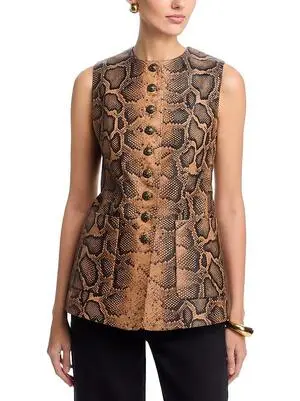 Kobi Halperin Abi Leather Vest - Tannin Multi