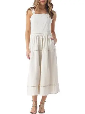 Heaven Mirabel Lightweight Smocked Midi Dress - Ivory