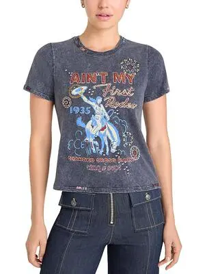 Cinq À Sept Cinq A Sept Bespoke Ain't My First Rodeo Tee Navy Multi