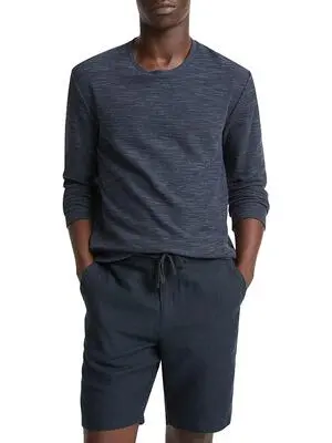 Vince Linen Double Knit Long Sleeve Crew - Coastal