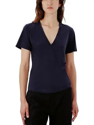 Another Tomorrow V-neck Tee - Navy