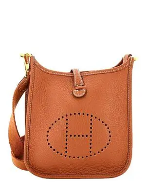 Hermès HERMES Tpm Evelyne Bag Gen III Clemence Brown