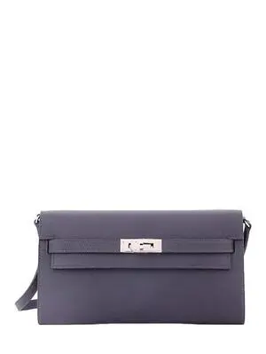 HERMES Kelly To Go Wallet Evercolor - Gray