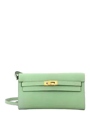 HERMES Kelly To Go Wallet Evercolor - Green