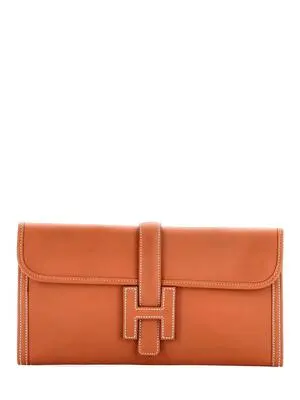 HERMES 29 Jige Elan Clutch - Brown