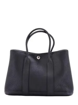 HERMES 30 Garden Party Tote Leather - Black
