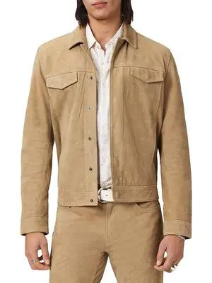 John Varvatos Adriel Suede Jacket - Dark Tan