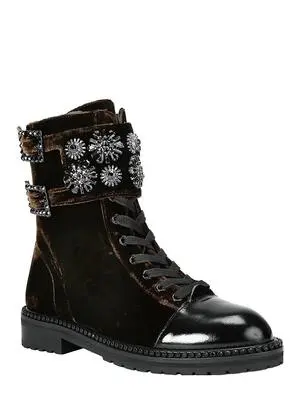 Kurt Geiger Stoop Combat Boots - Open Brown