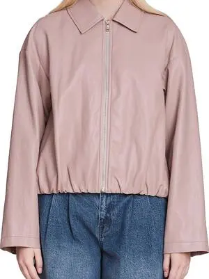 Avec Les Filles Short Cocoon Jacket - Desert Rose