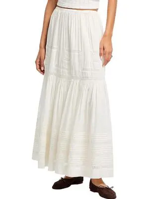 The Great. The Victorian Maxi Skirt - White