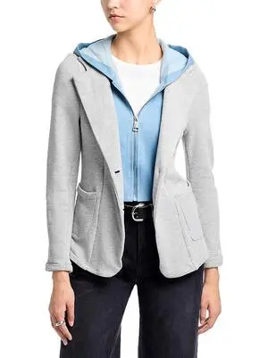 SIX FIFTY Mixed Media Blazer - Heather Grey